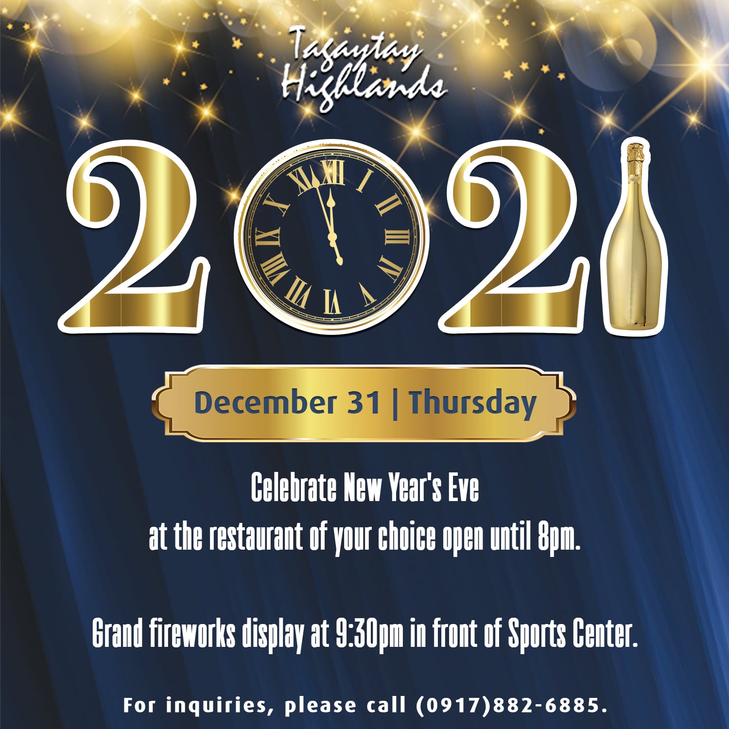 New Year s Countdown 2021 The Official Website Of Tagaytay Highlands